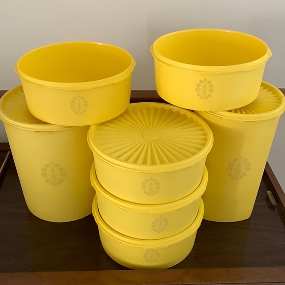 Tupperware | Kitchen | Lot Of Lemon Yellow Tupperware | Poshmark